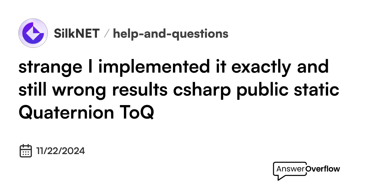 strange, I implemented it exactly and still wrong results... ```csharp ...