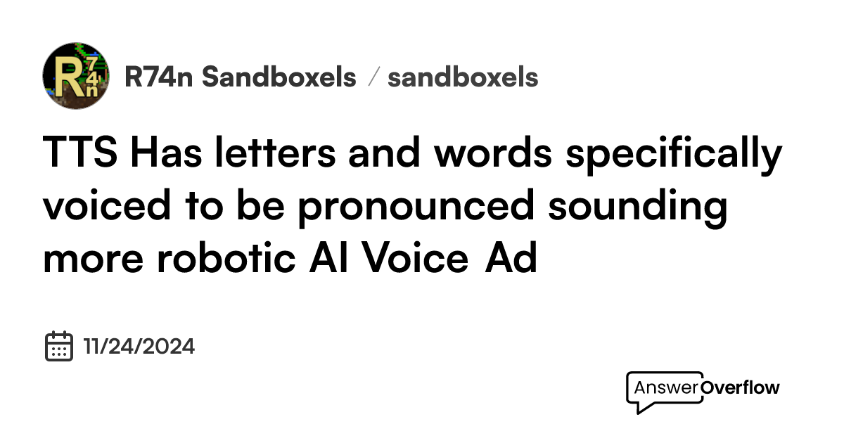 TTS: Has letters and words specifically voiced to be pronounced ...