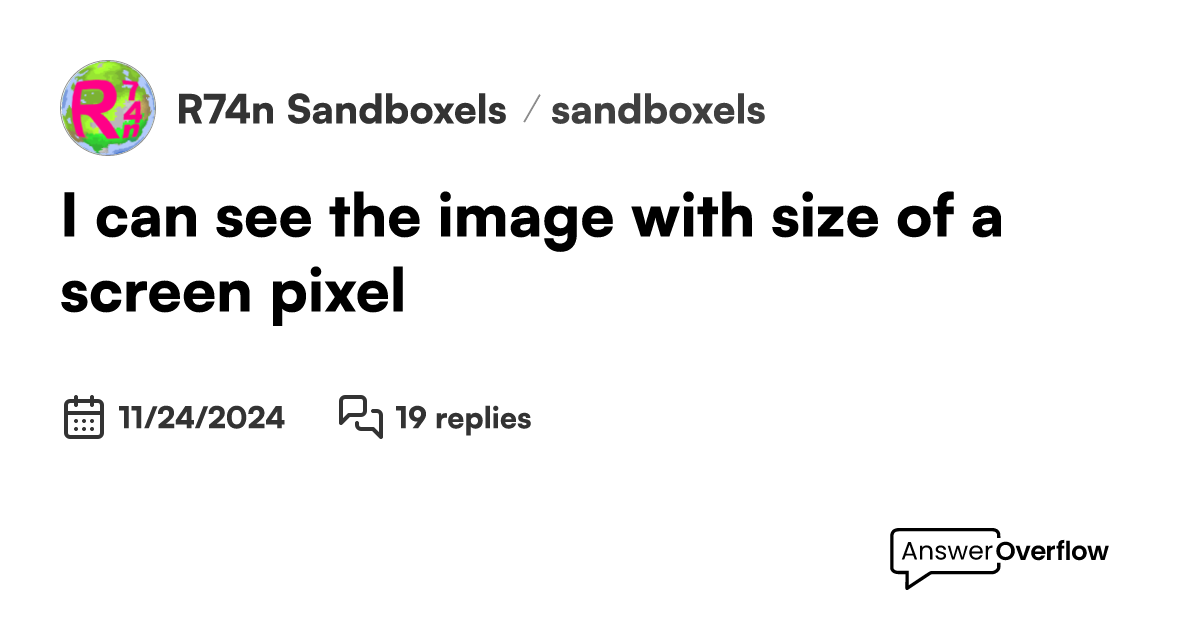 I can see the image with size of a screen pixel - 🚨 R74n / Sandboxels