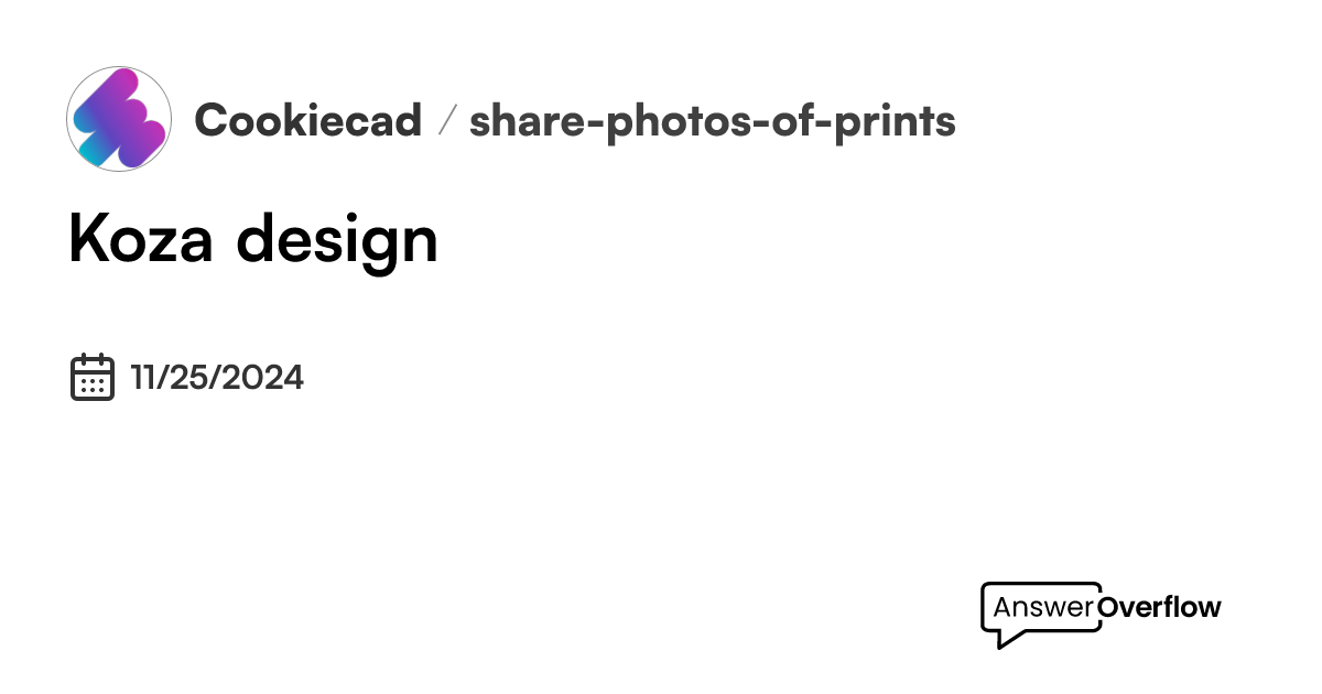 Koza design ! - Cookiecad