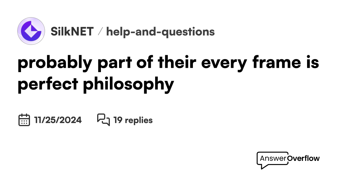 probably part of their "every frame is perfect" philosophy - Silk.NET