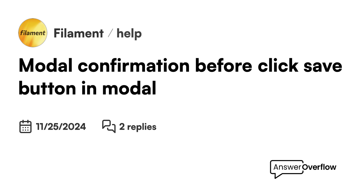 Modal confirmation before click save button in modal - Filament