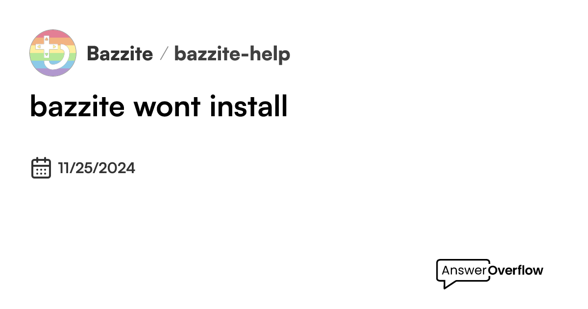 bazzite wont install - Universal Blue