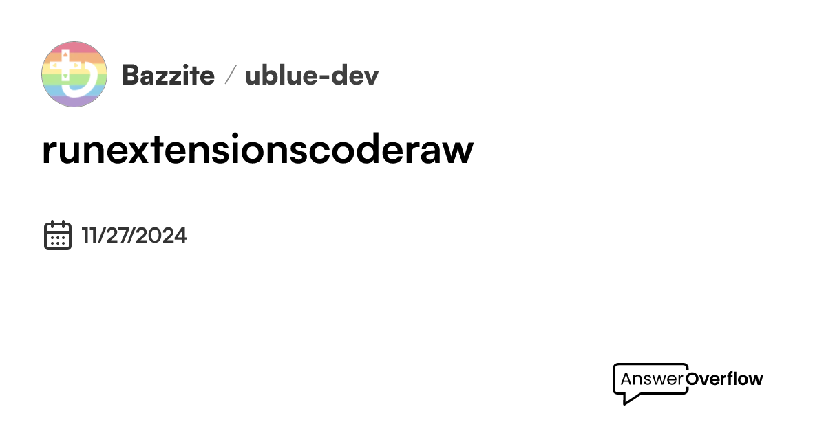 /run/extensions/code.raw ? - Universal Blue