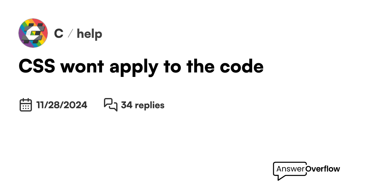 CSS wont apply to the code - C#