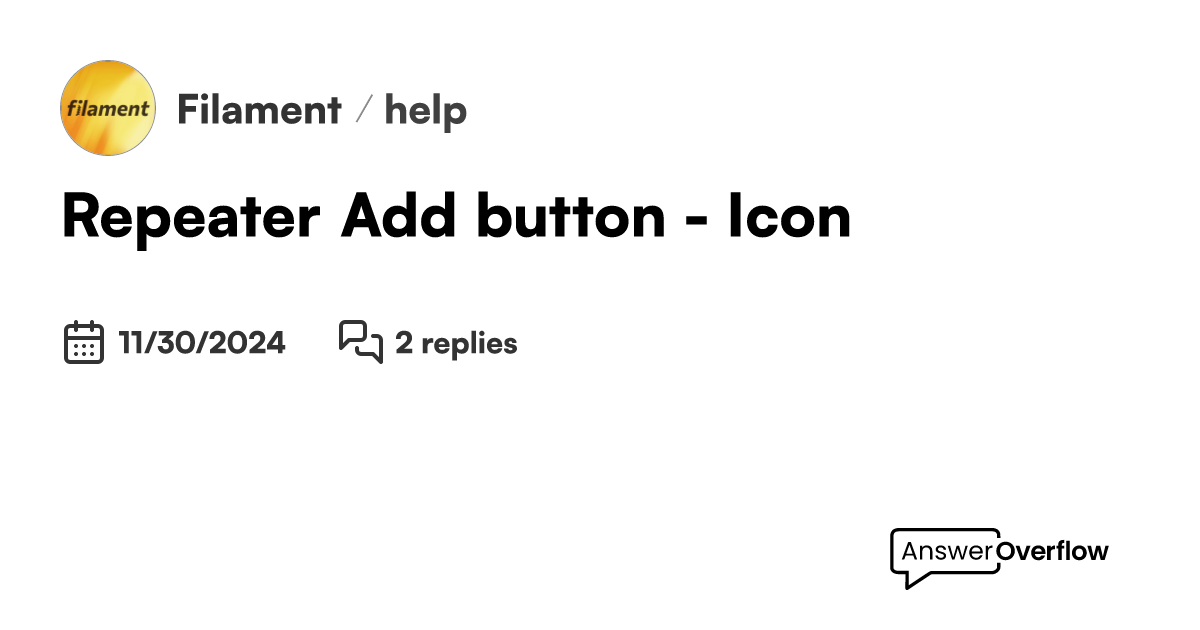 Repeater Add button - Icon - Filament