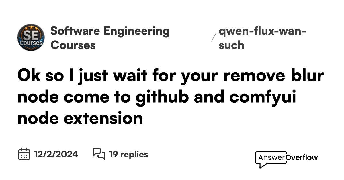 Ok, so I just wait for your remove blur node come to github and comfyui node extension ...