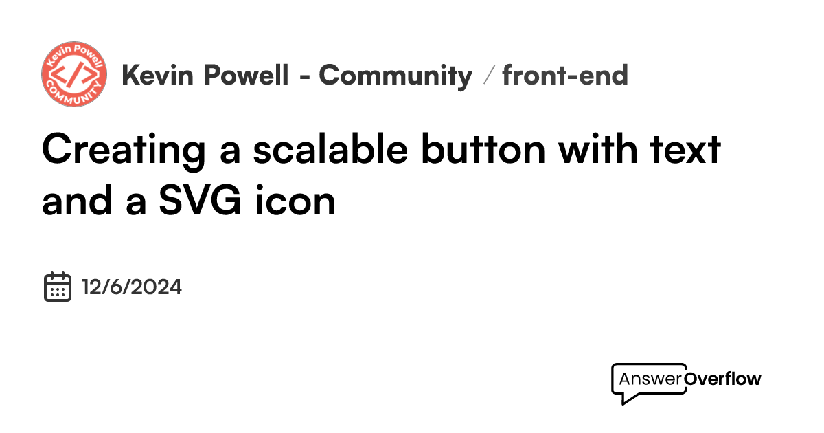 Creating a scalable button with text and a SVG icon - Kevin Powell ...