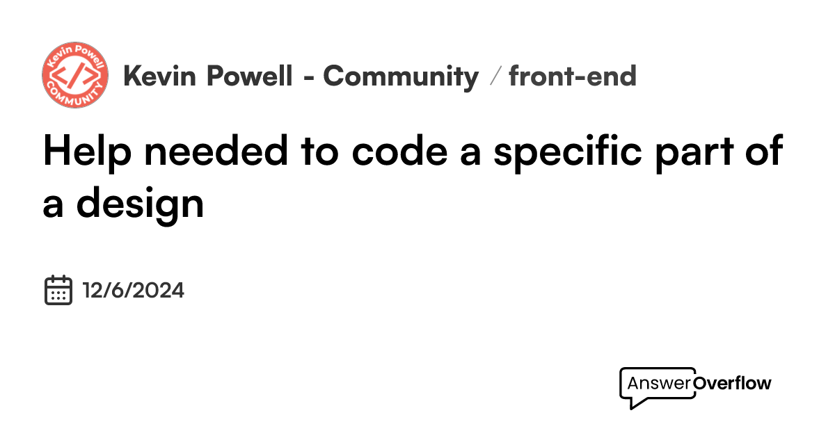 Help needed to code a specific part of a design - Kevin Powell - Community