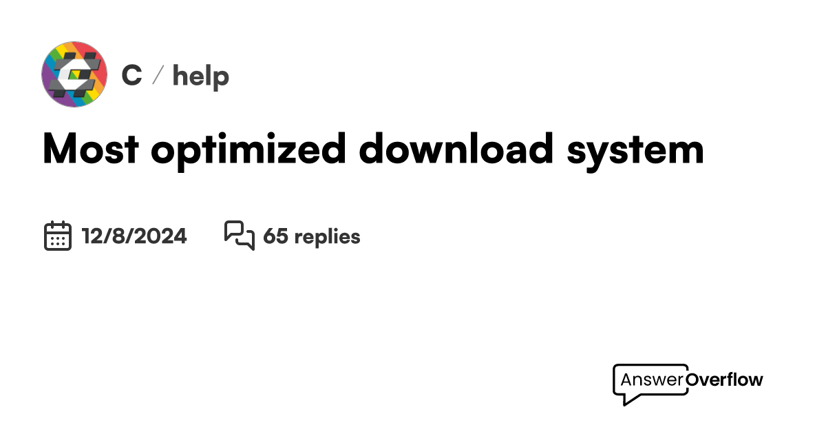 Most optimized download system - C#