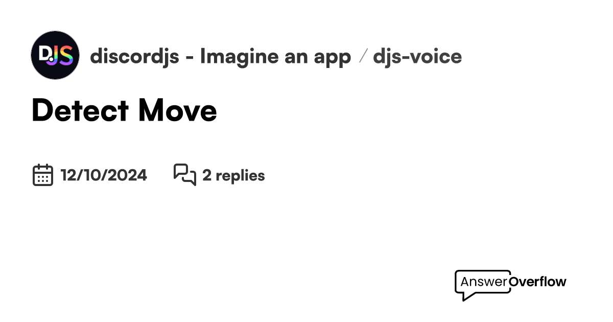 Detect Move - discord.js - Imagine an app