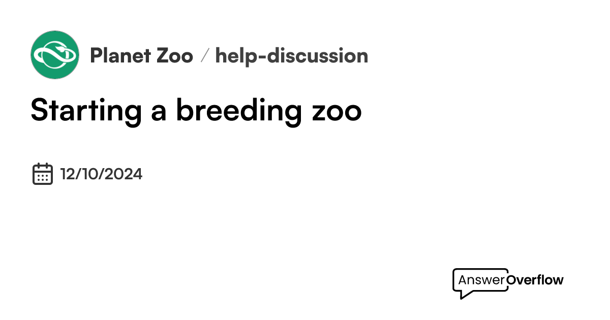 Starting a breeding zoo - Planet Zoo