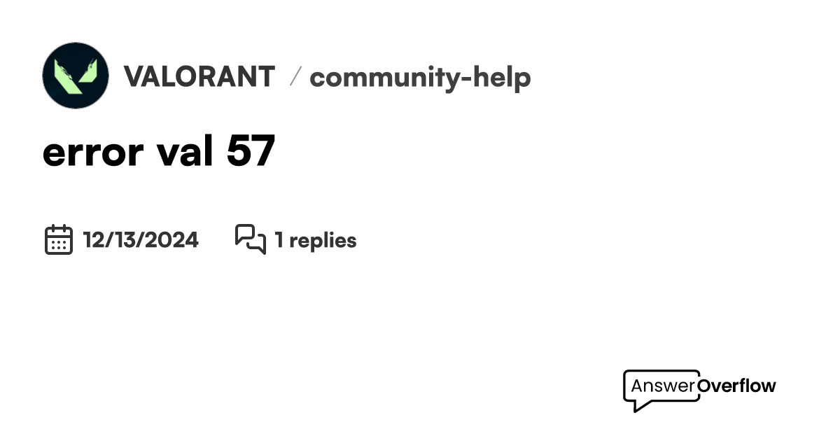 error val 57 - VALORANT