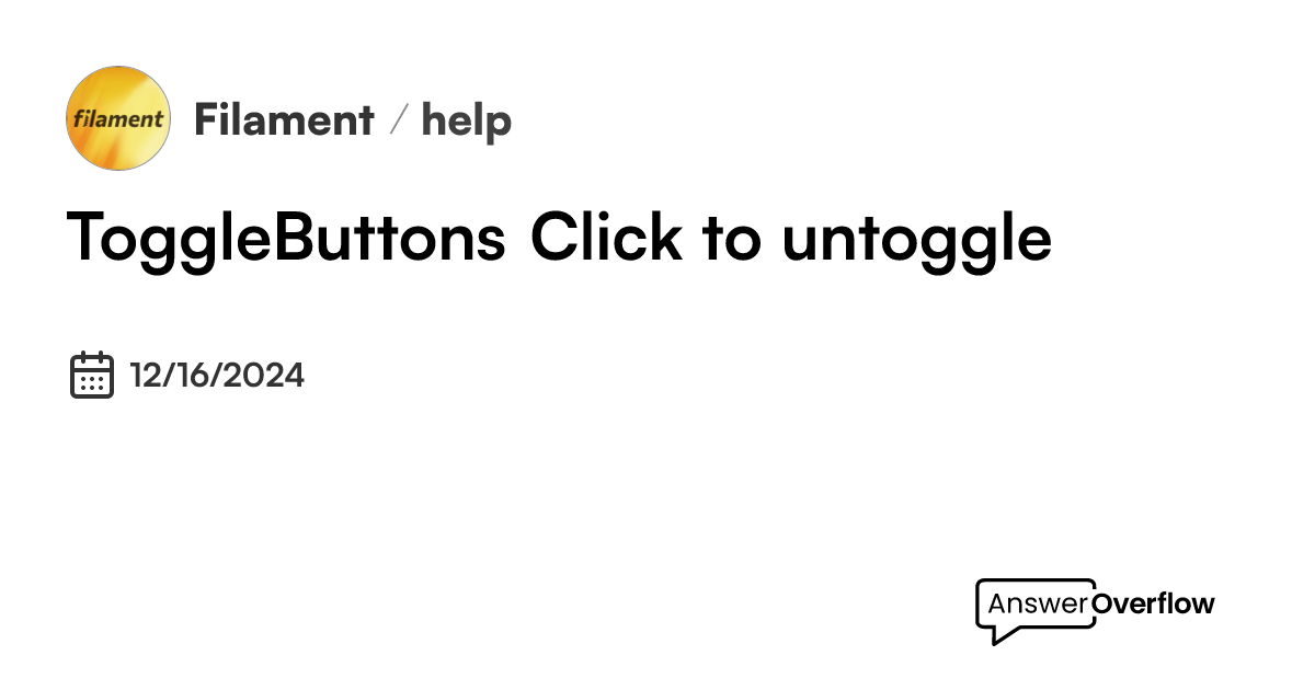 ToggleButtons: Click to untoggle - Filament