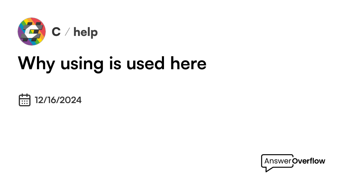 Why using is used here - C#