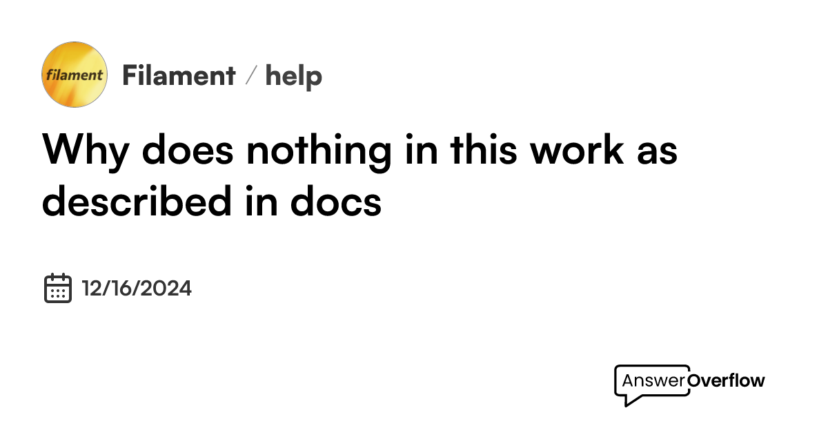 Why does nothing in this #$%^#$ work as described in docs? - Filament