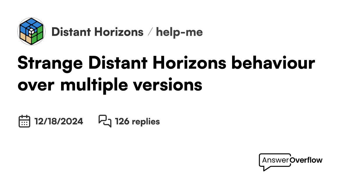 Strange Distant Horizons behaviour over multiple versions. - Distant Horizons