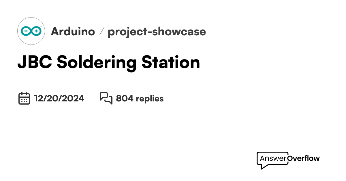 JBC Soldering Station - Arduino