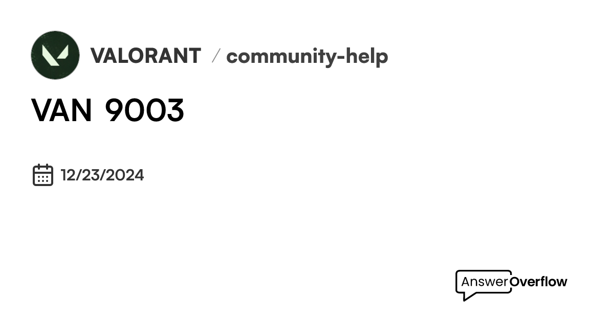 VAN 9003 - VALORANT