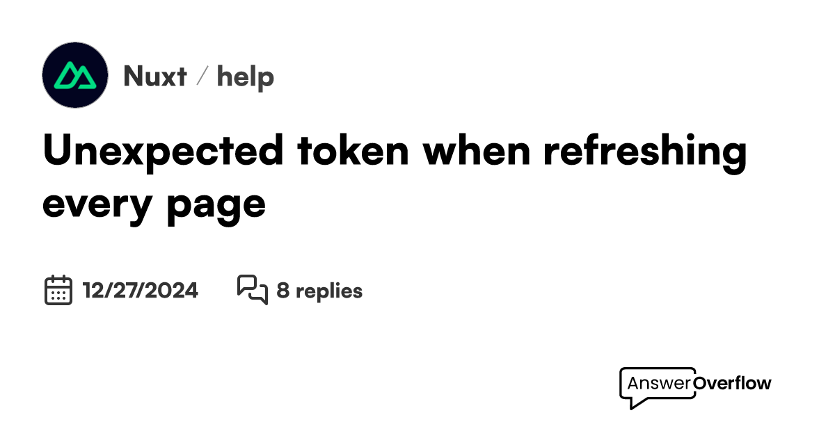Unexpected token ';' when refreshing every page - Nuxt