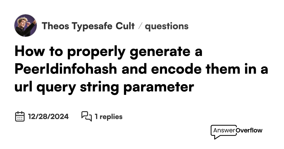 How to properly generate a PeerId/infohash and encode them in a url query string parameter ...