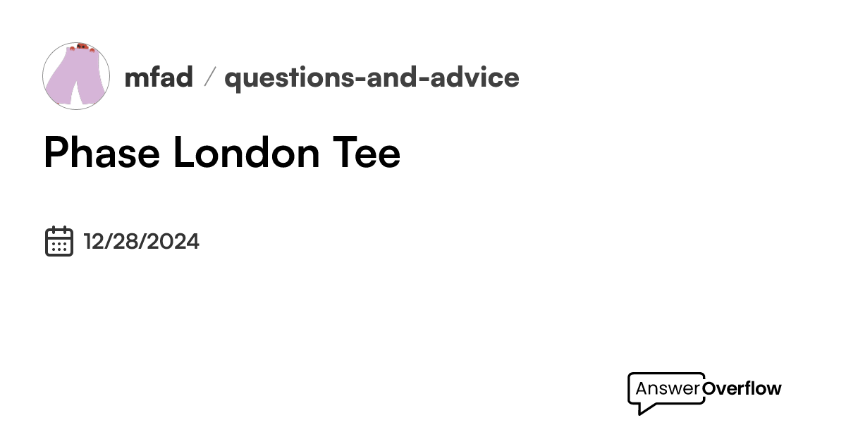 Phase London Tee - mfad