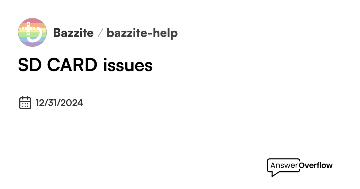 SD CARD issues - Universal Blue