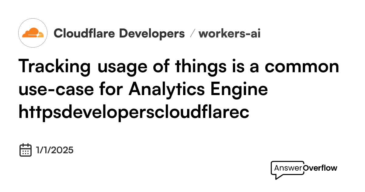 Tracking usage of things is a common use-case for Analytics Engine: https://developers ...