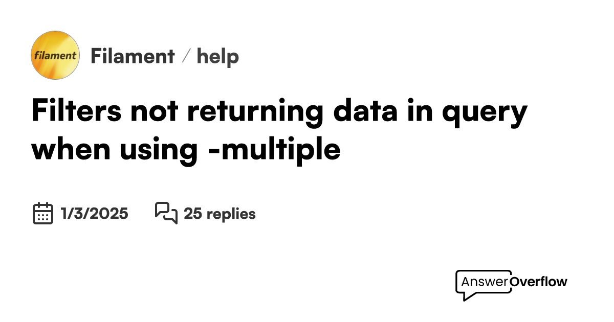 Filters not returning data in query when using ->multiple() - Filament