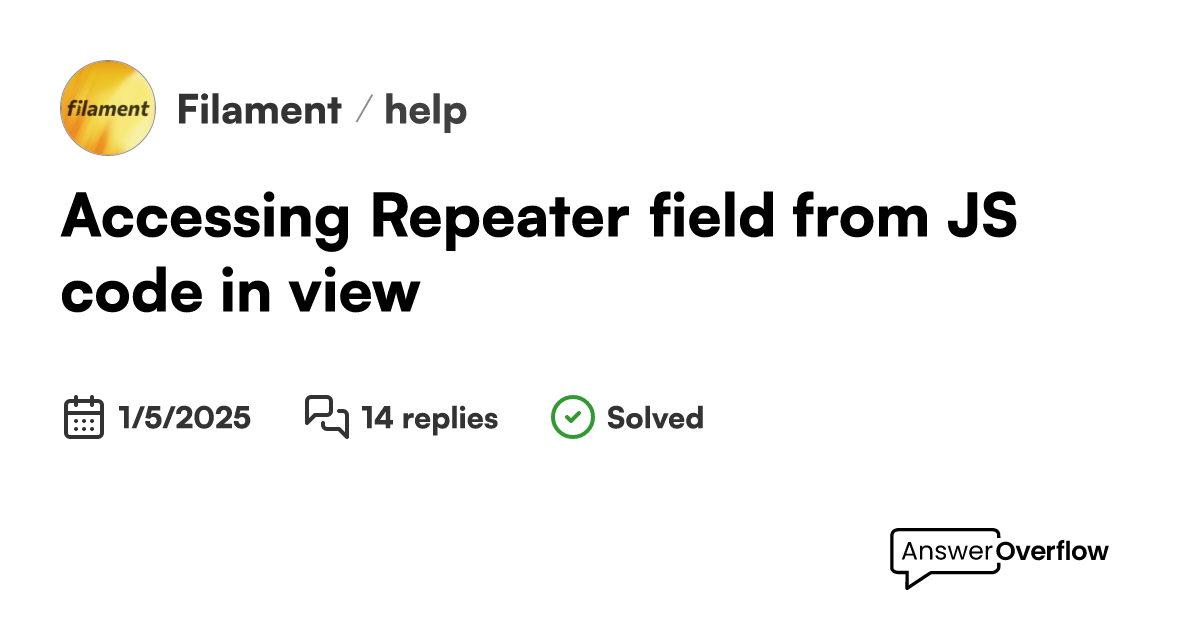 Accessing Repeater field from JS code in view - Filament