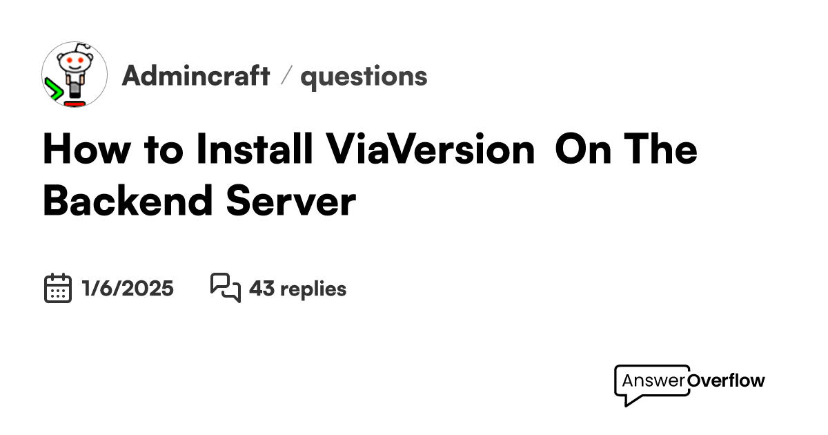 How to "Install ViaVersion On The Backend Server"? - Admincraft