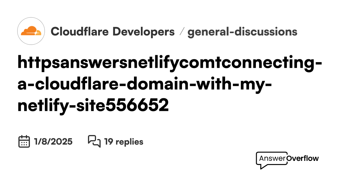 - Cloudflare Developers