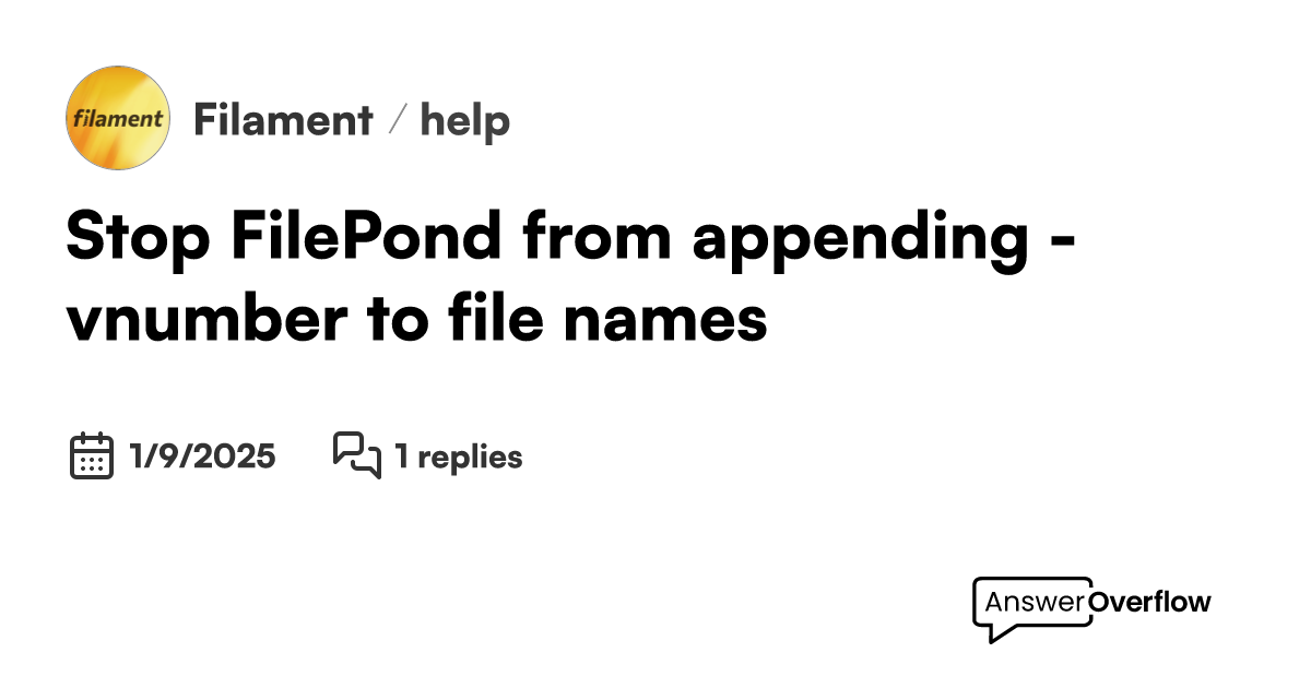 Stop FilePond from appending -v to file names - Filament