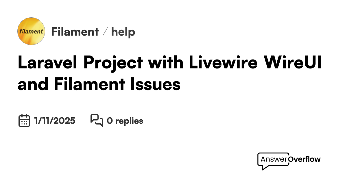 Laravel Project with Livewire, WireUI, and Filament Issues. - Filament