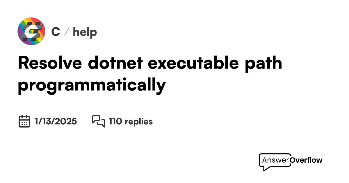 Resolve `dotnet` executable path programmatically - C#