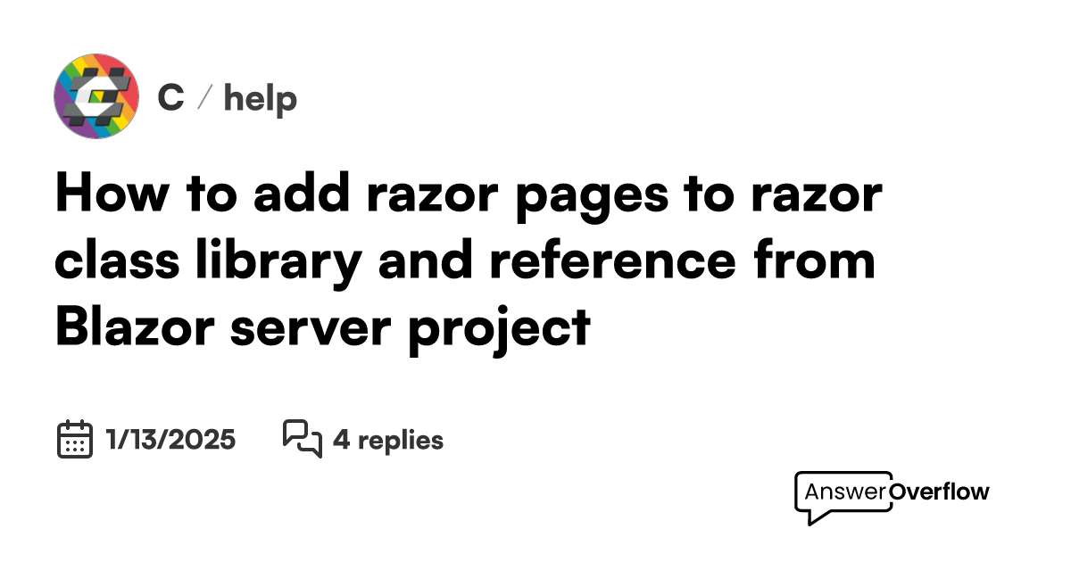How to add razor pages to razor class library and reference from Blazor server project? - C#