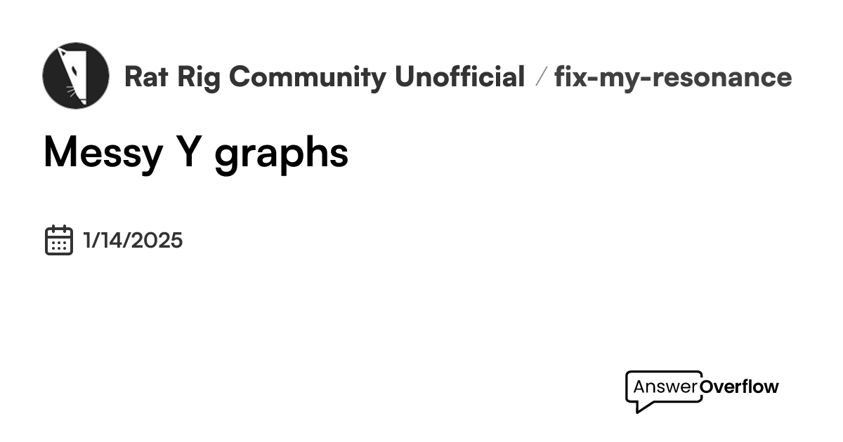 Messy Y graphs - Rat Rig Community [Unofficial]
