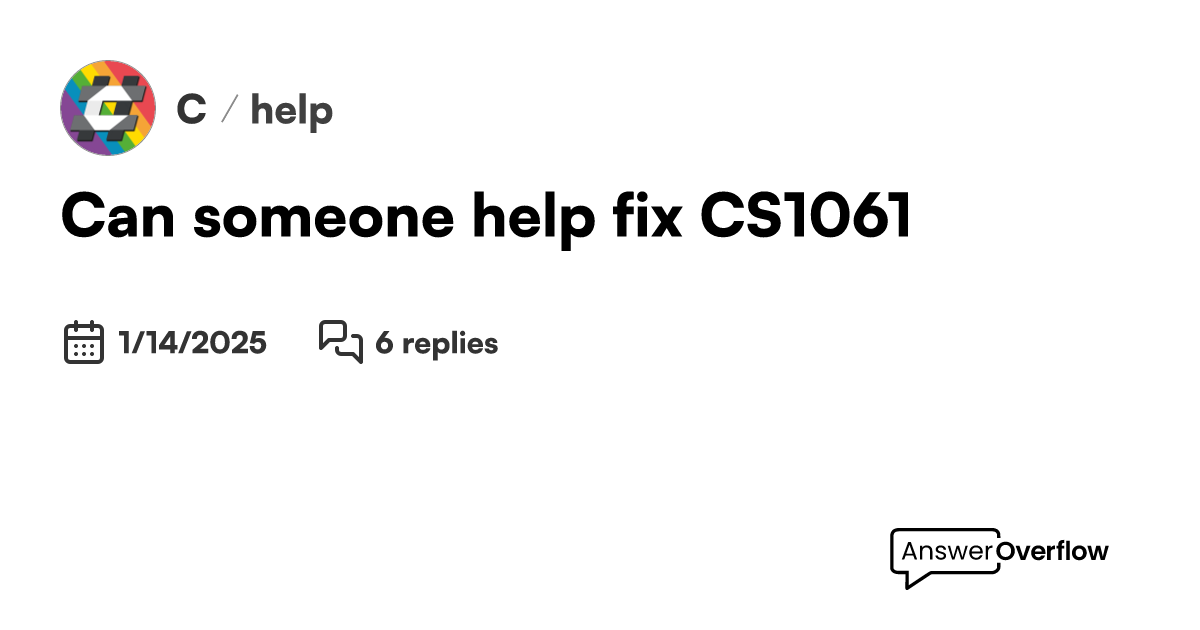 Can someone help fix CS1061? - C#