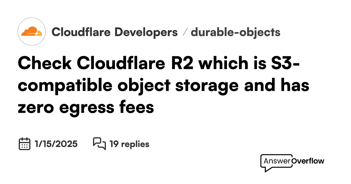 Check Cloudflare R2, which is S3-compatible object storage and has zero egress fees ...