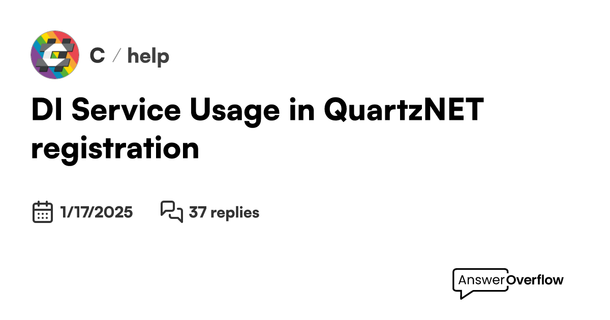 DI Service Usage in Quartz.NET registration - C#