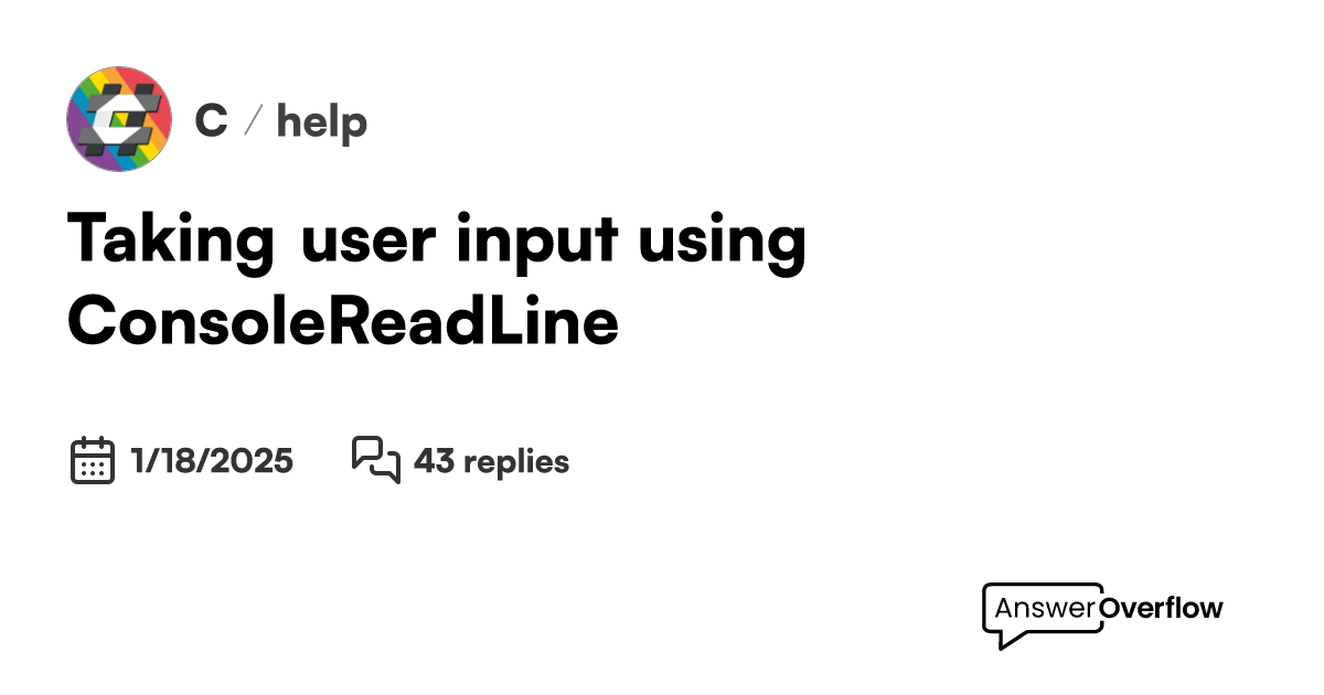 Taking user input using Console.ReadLine() - C#