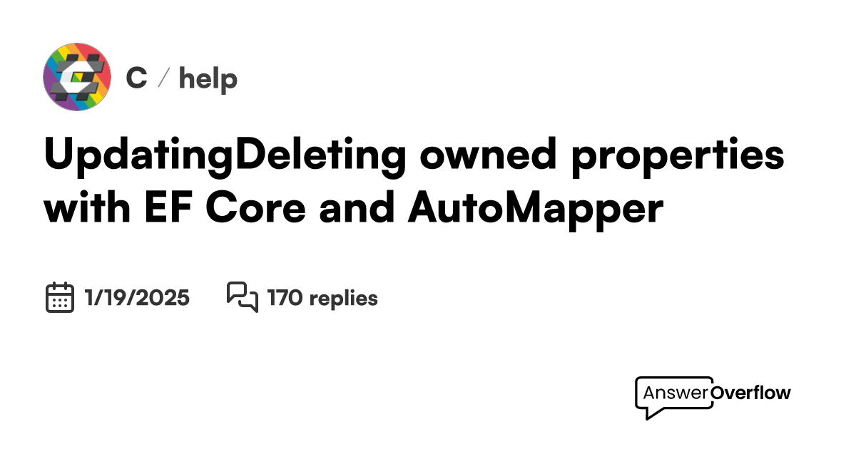 Updating/Deleting owned properties with EF Core and AutoMapper - C#