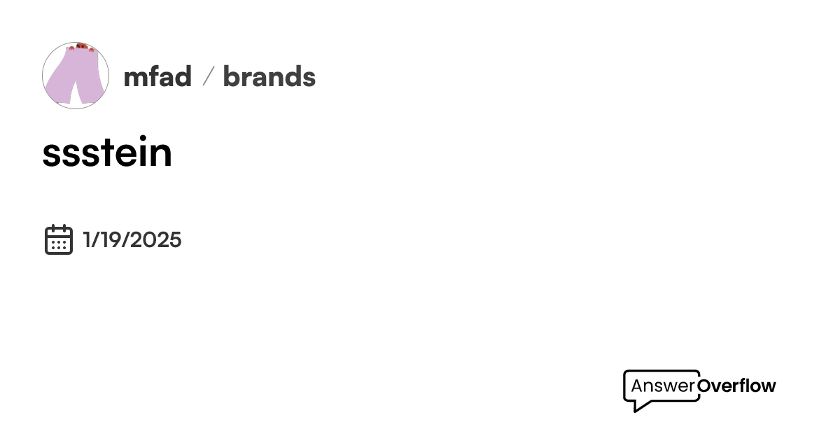 ssstein - mfad