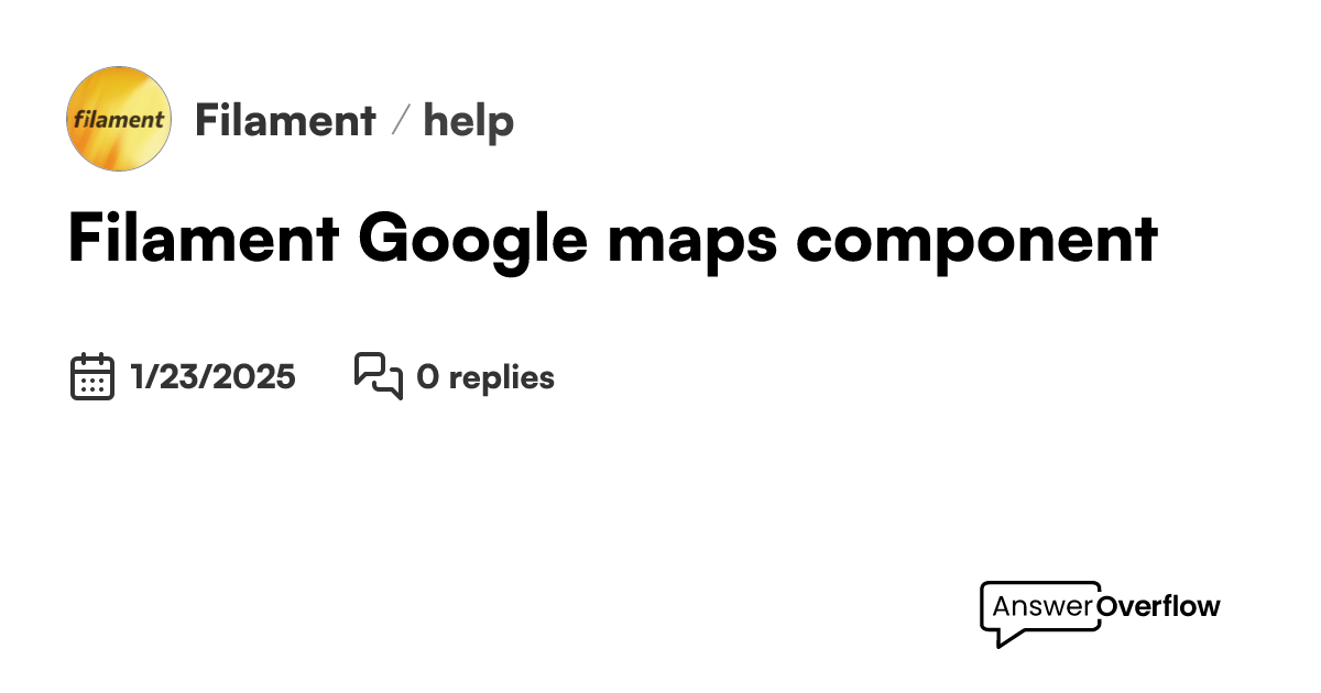 Filament Google maps component - Filament