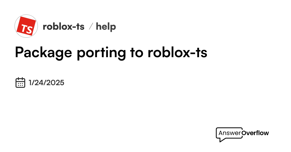 Package porting to roblox-ts - roblox-ts