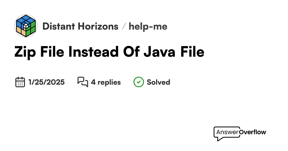 Zip File Instead Of Java File - Distant Horizons