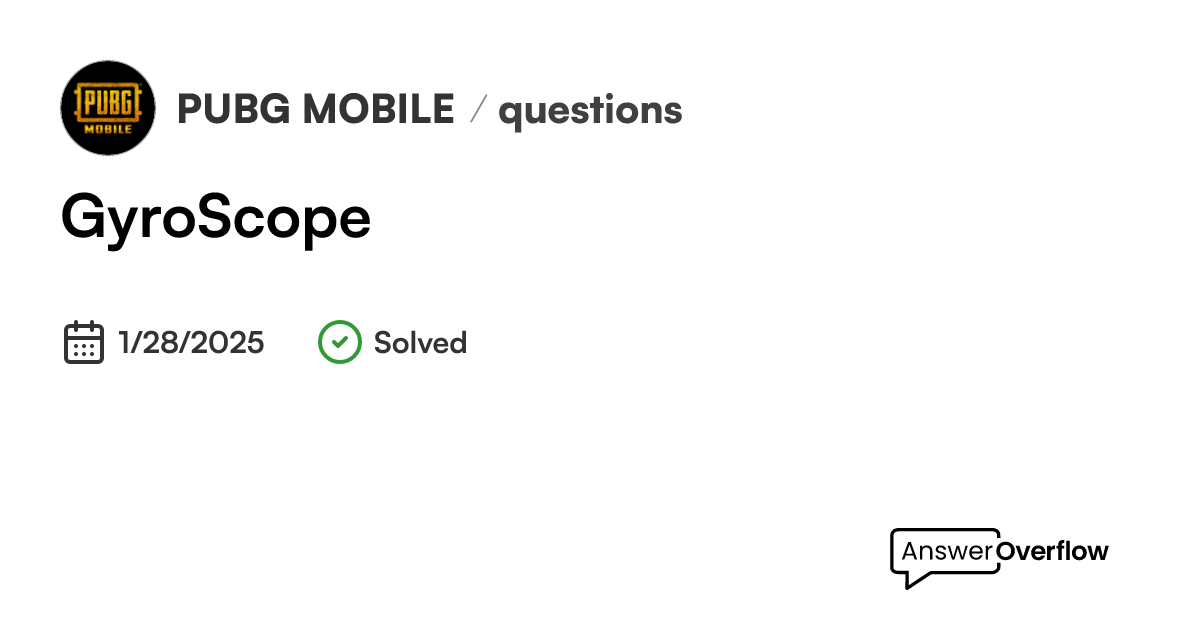 GyroScope - PUBG MOBILE