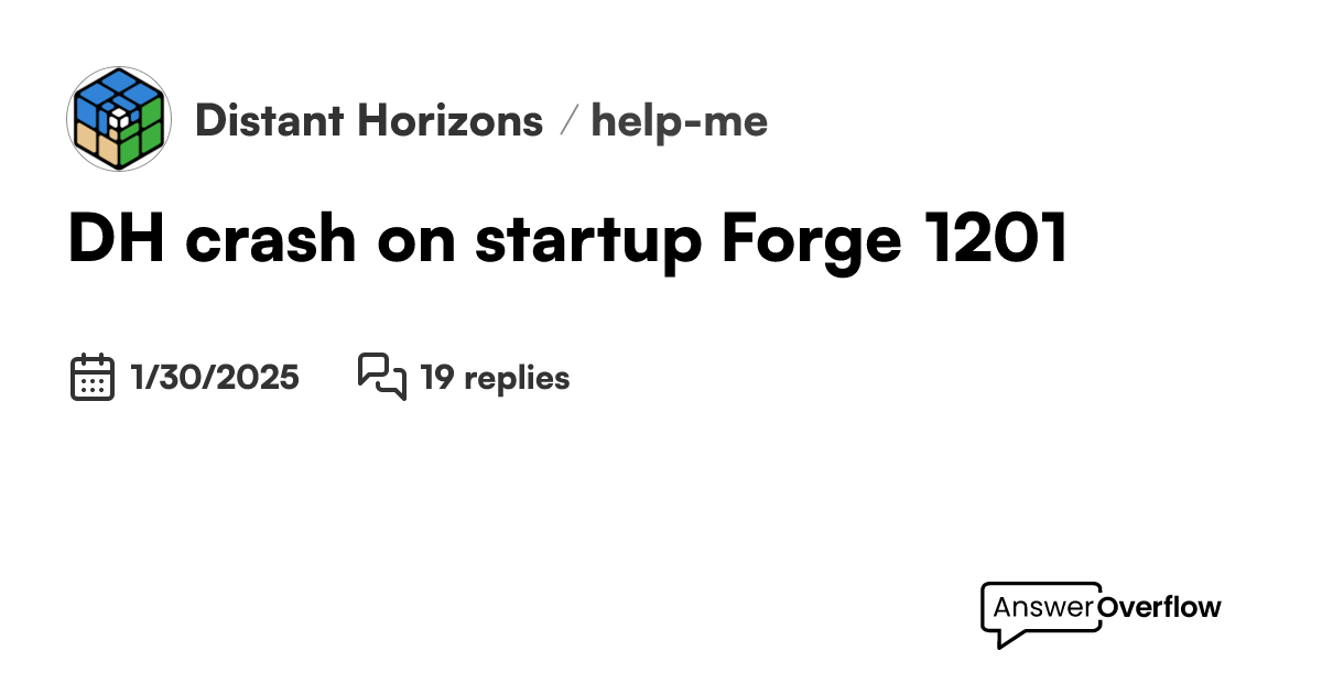 DH crash on startup Forge 1.20.1 - Distant Horizons