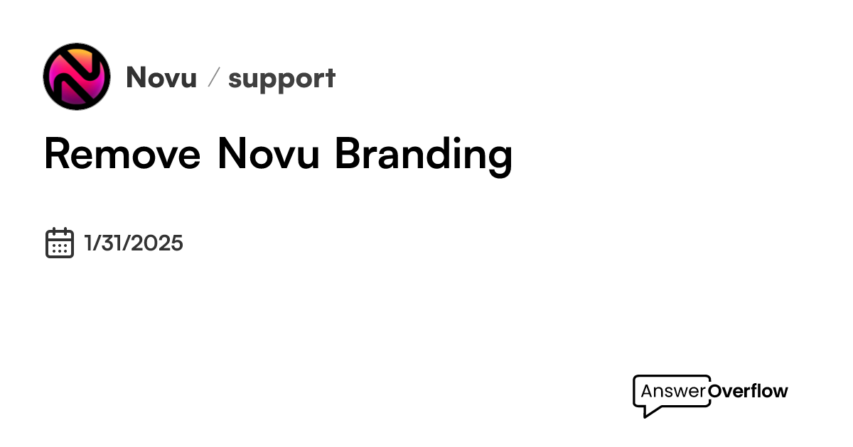 Remove Novu Branding - Novu