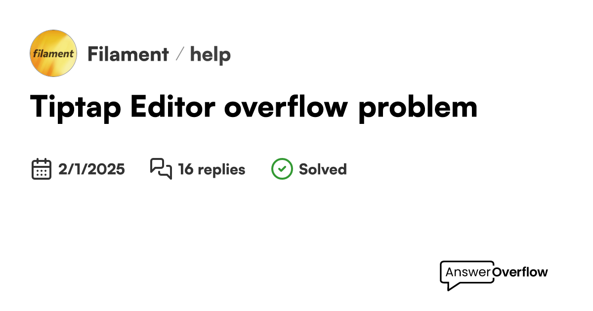 Tiptap Editor overflow problem - Filament